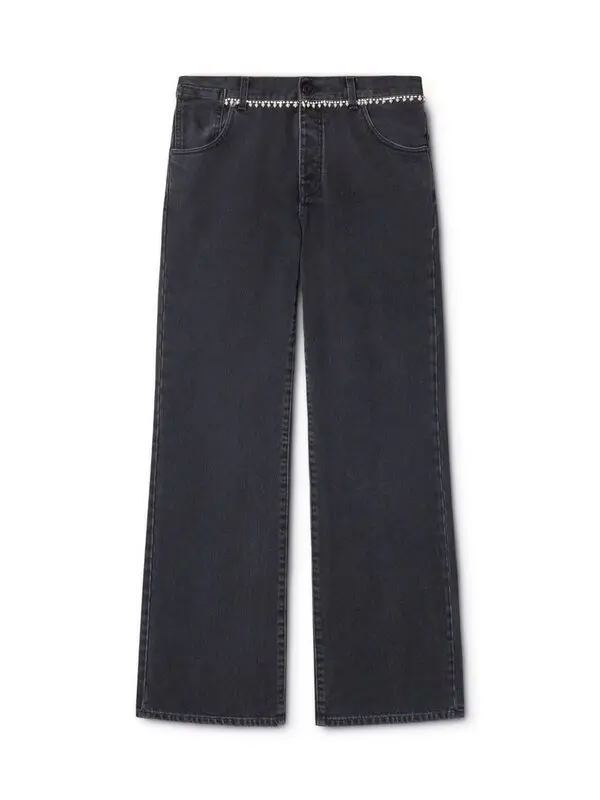 Off-White Belted Wide Jeans