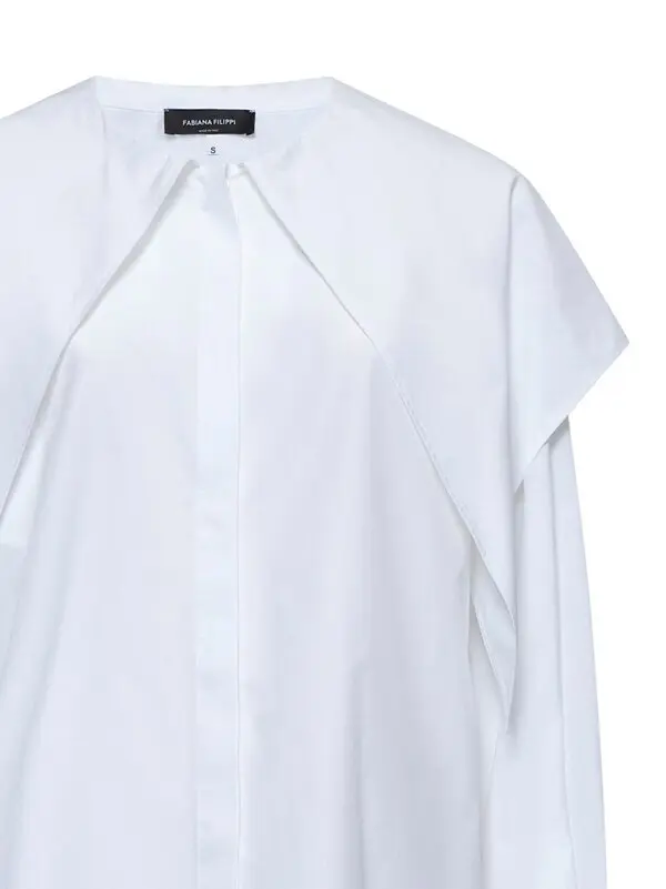Fabiana Filippi Long Sleeve Oversized Collar Shirt