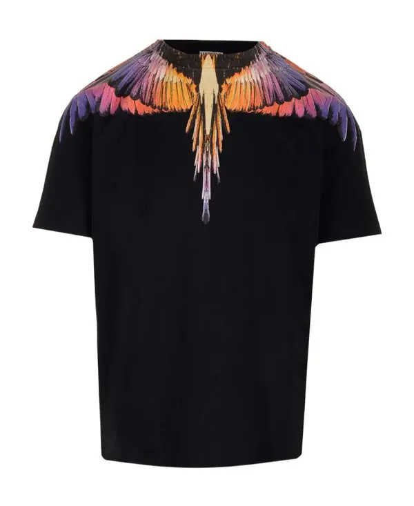 MARCELO BURLON COUNTY OF MILAN Graphic-print Organic Cotton T-shirt - Black