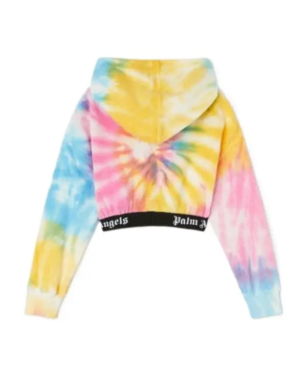 Palm Angels Cropped Tie-dye Hoodie