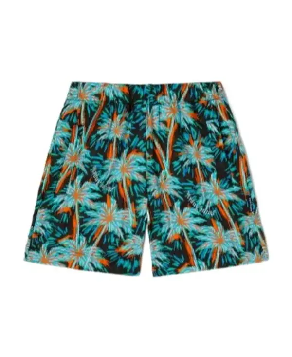 Palm Angels Palm Tree-print Cotton Shorts