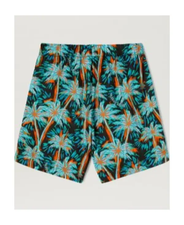 Palm Angels Palm Tree-print Cotton Shorts