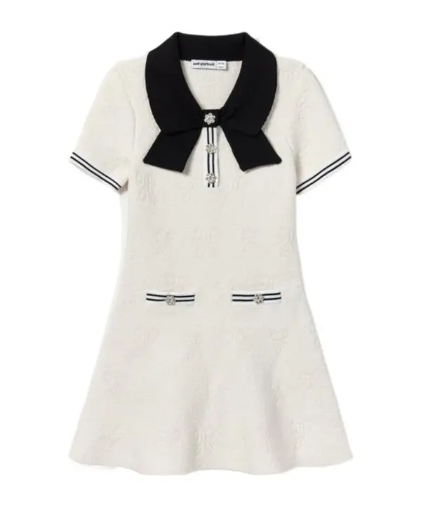 SELF-PORTRAIT Jacquard Knitted Dress