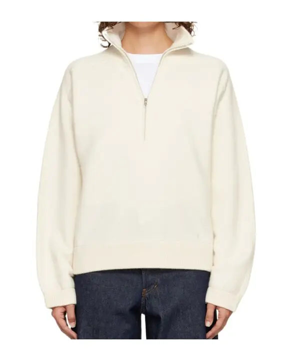 Loulou De Saison Dries Zipped Jumper - Ivory