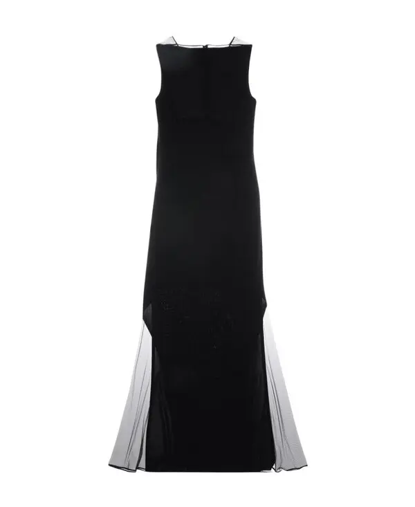 Helmut Lang Sheer-panelled Sleeveless Maxi Dress