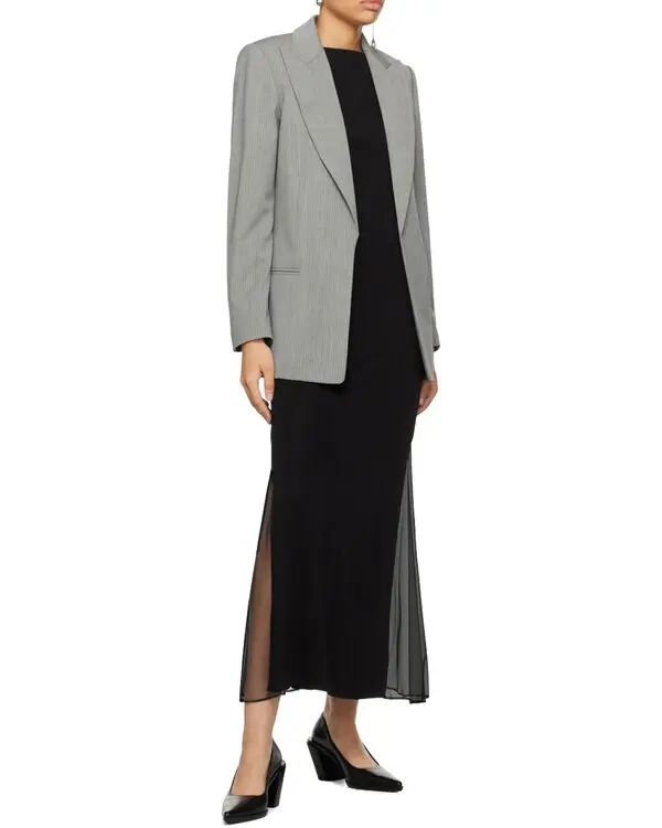 Helmut Lang Sheer-panelled Sleeveless Maxi Dress