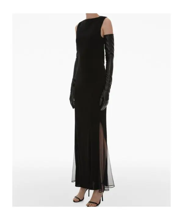 Helmut Lang Sheer-panelled Sleeveless Maxi Dress