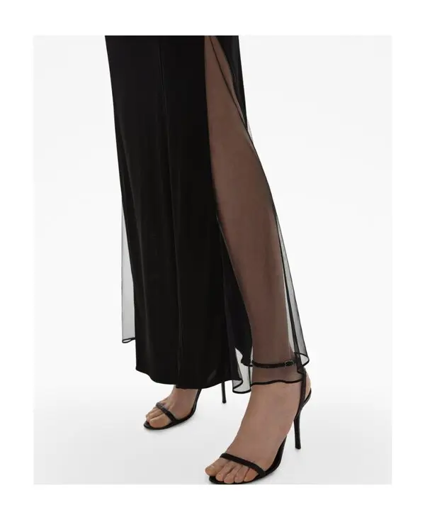 Helmut Lang Sheer-panelled Sleeveless Maxi Dress