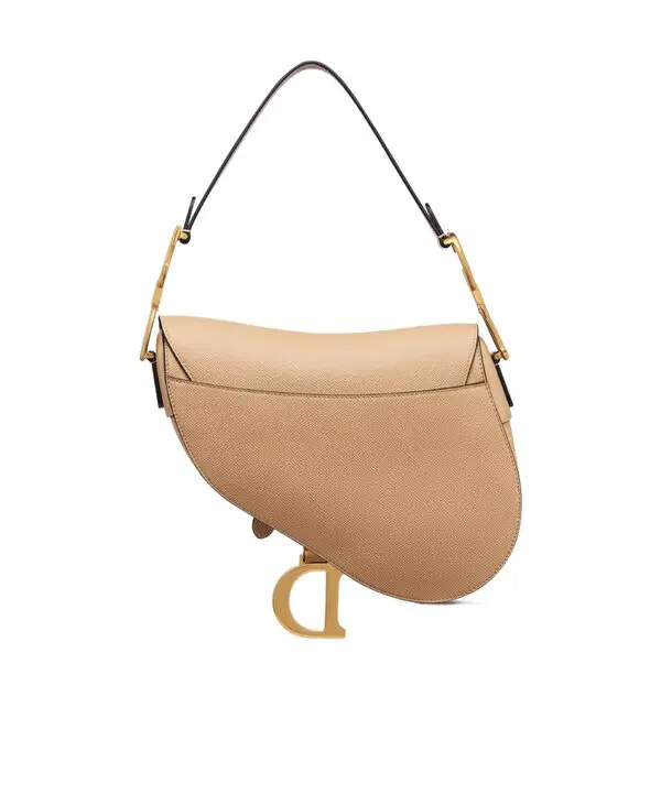 Dior Saddle Bag With Strap - Biscuit