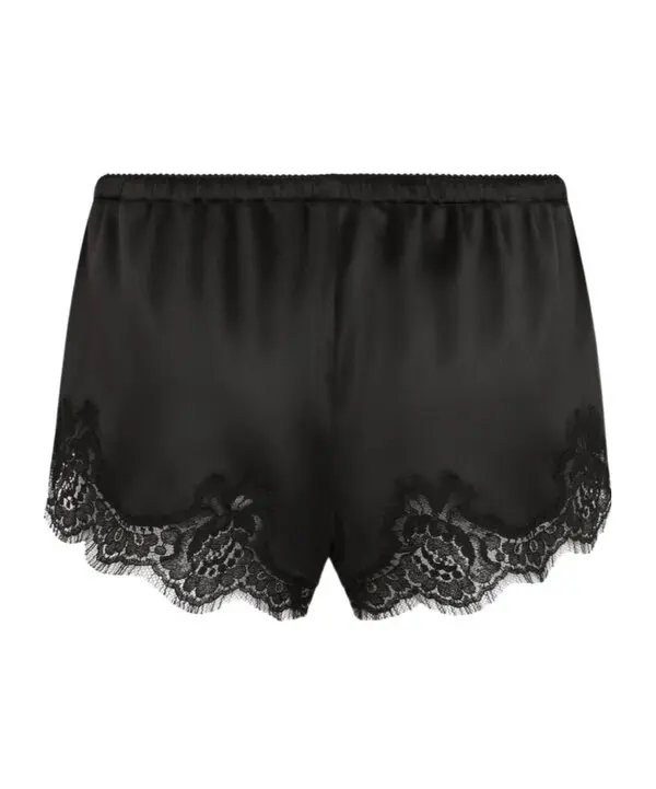 Dolce & Gabbana Lace-detailing Satin-finish Briefs