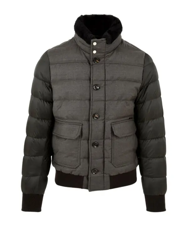 MOORER High Neck Padded Down Jacket