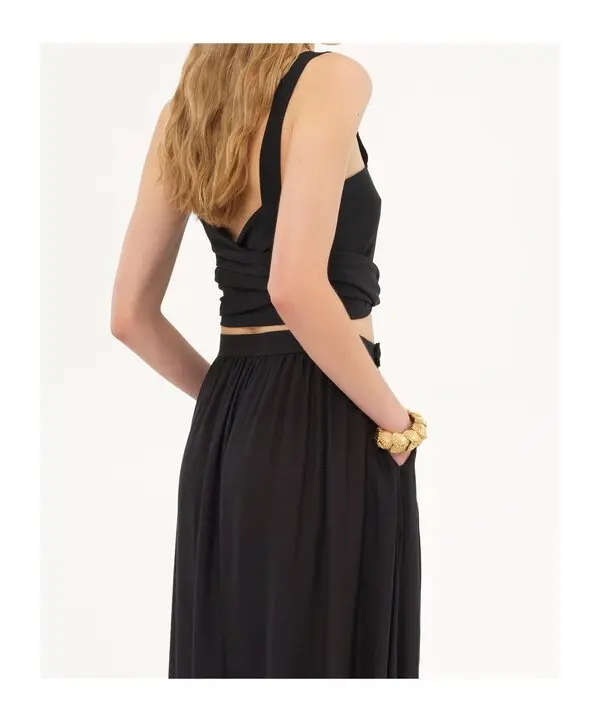 Chloé Crepe De Chine Cropped Top