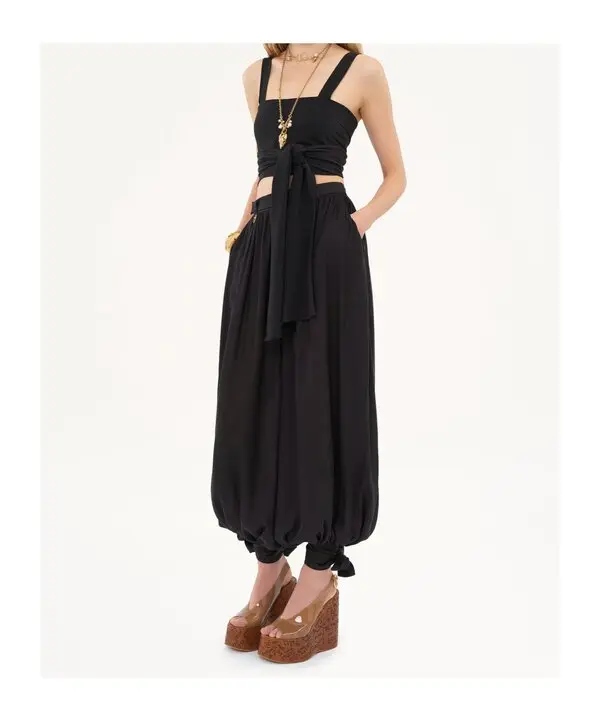 Chloé Crepe De Chine Cropped Top