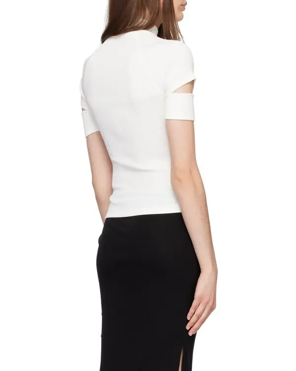 Helmut Lang Cut-out Sleeves Blouse