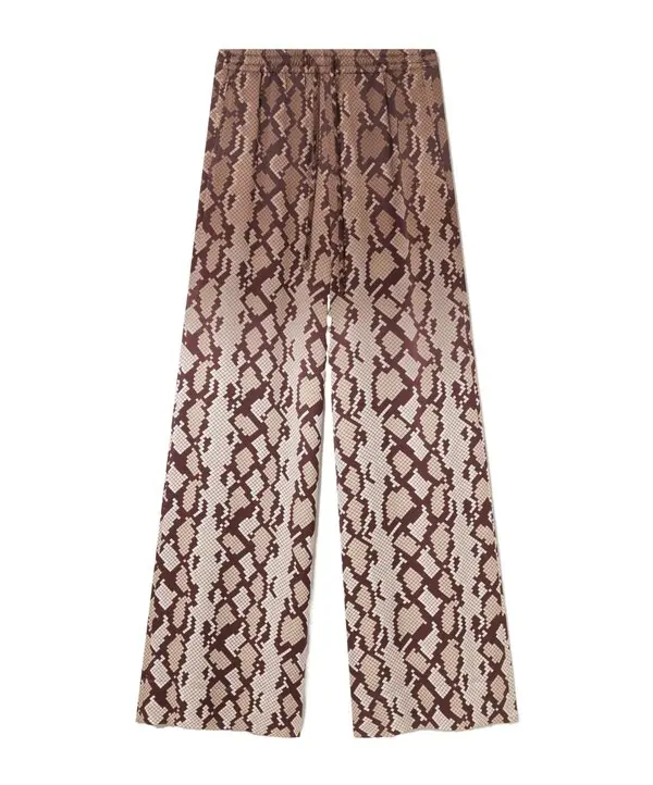 Stella McCartney Printed Oversized Drawtstring Trousers - Brown