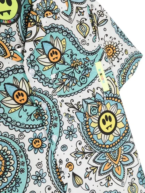 BARROW Paisley-print Short-sleeved Shirt