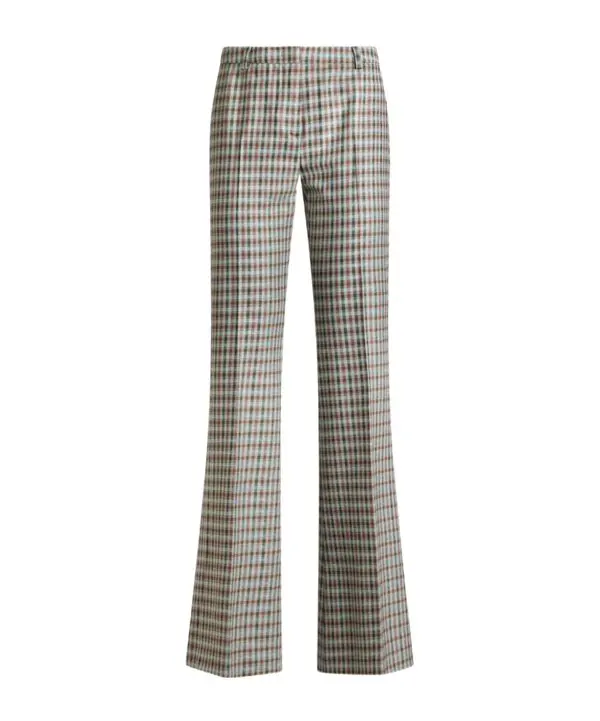 Etro Wool-blend Gingham Trousers