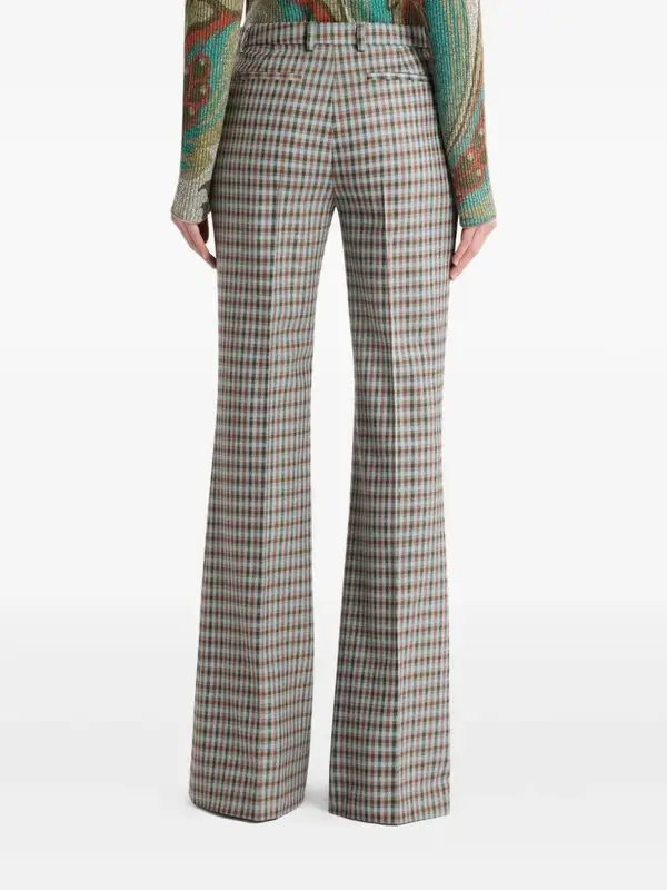 Etro Wool-blend Gingham Trousers