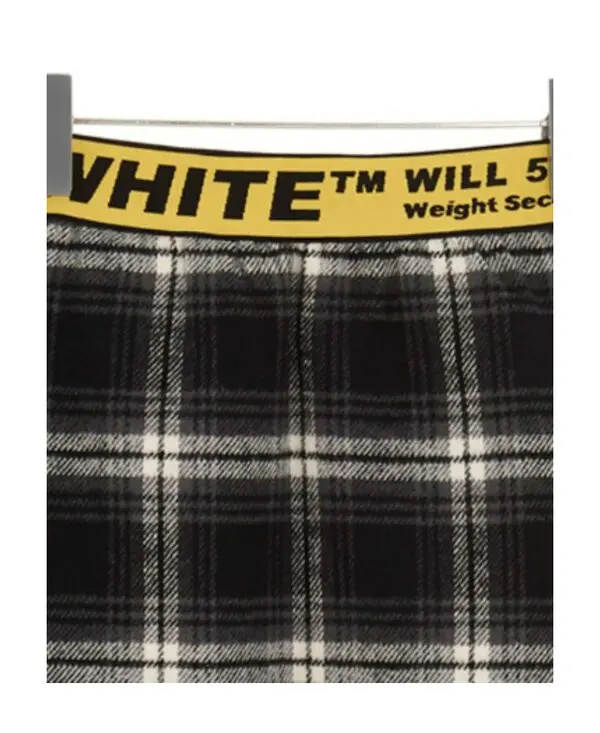 Off-White Checked Mini Skirt