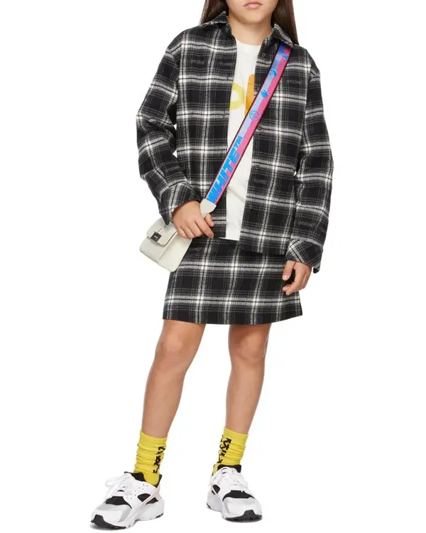 Off-White Checked Mini Skirt