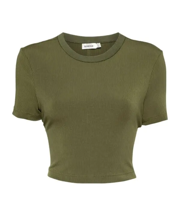 Simkhai Cinta Ribbed Cropped Top