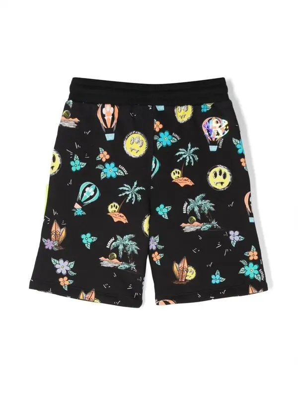 BARROW Graphic-print Track Shorts