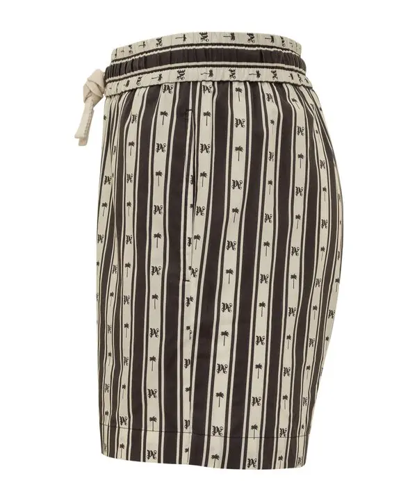 Palm Angels Monogram Printed Drawstring Shorts