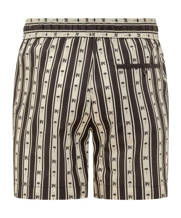 Palm Angels Monogram Printed Drawstring Shorts