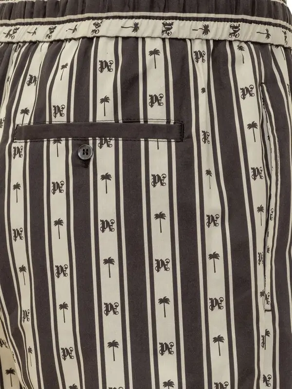 Palm Angels Monogram Printed Drawstring Shorts