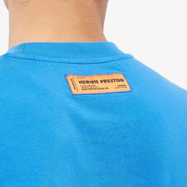Heron Preston Logo Embroidered Crewneck T-shirt - Blue