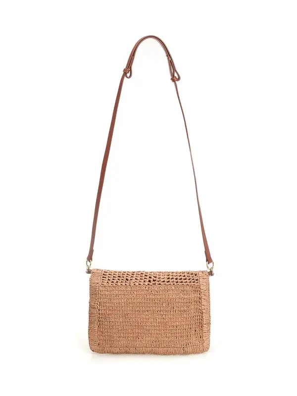 Chloé Summer Banana Flat Raffia Shoulder Bag