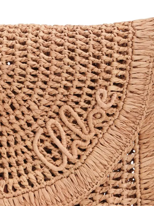 Chloé Summer Banana Flat Raffia Shoulder Bag