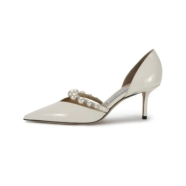 JIMMY CHOO Aurelie 65 Pearl Embellished Pointed High Heels