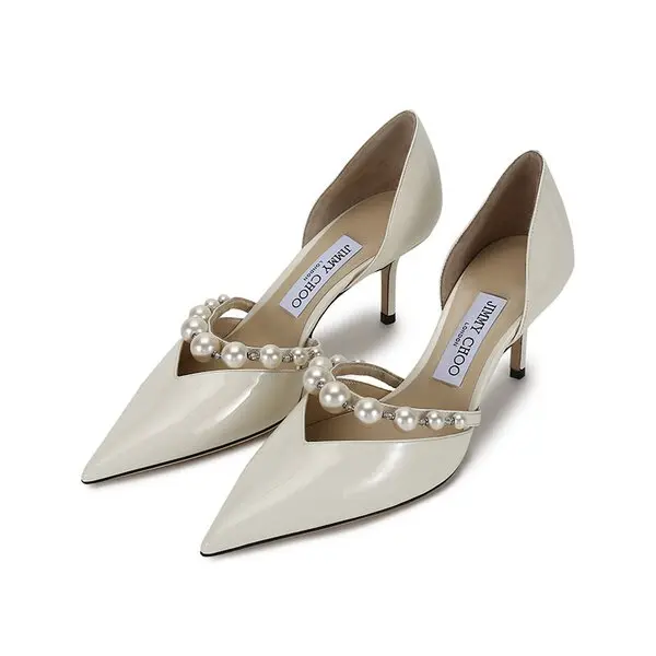 JIMMY CHOO Aurelie 65 Pearl Embellished Pointed High Heels