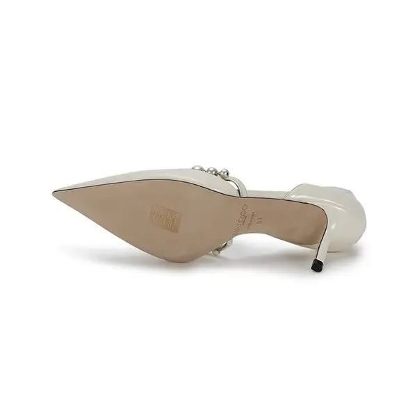 JIMMY CHOO Aurelie 65 Pearl Embellished Pointed High Heels