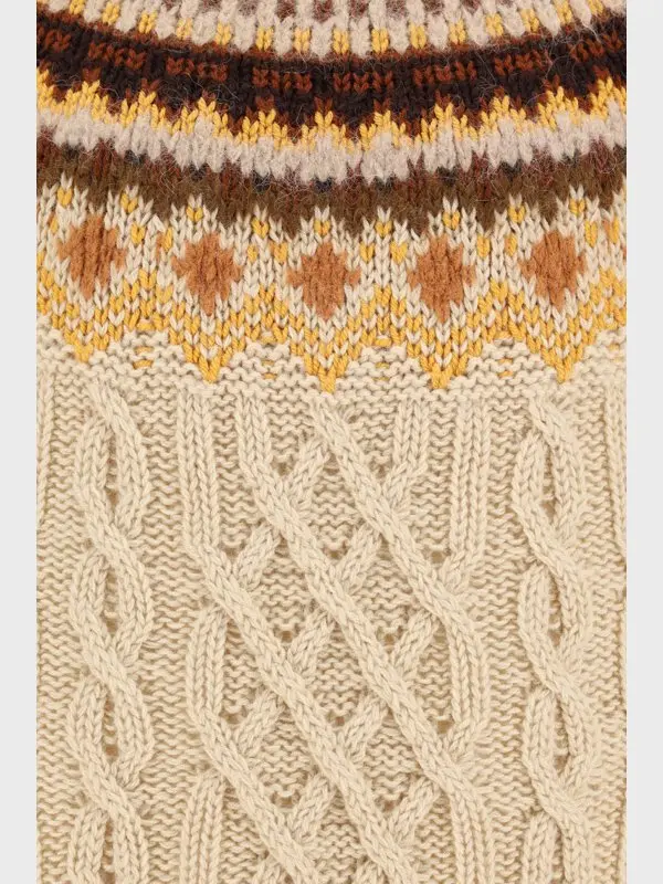 Moncler Fair Isle Cable Knit Jumper
