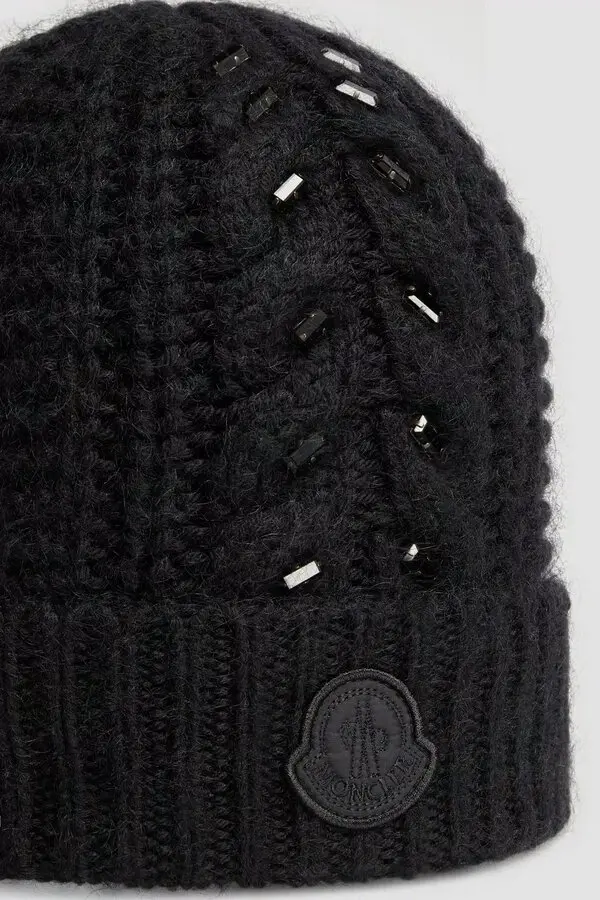 Moncler Logo Patch Knit Beanie