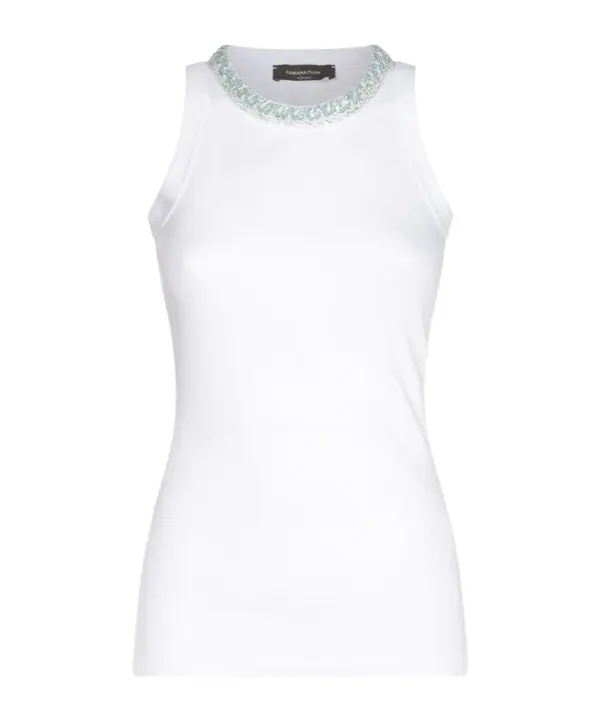 Fabiana Filippi Embellished Neck Tank Top