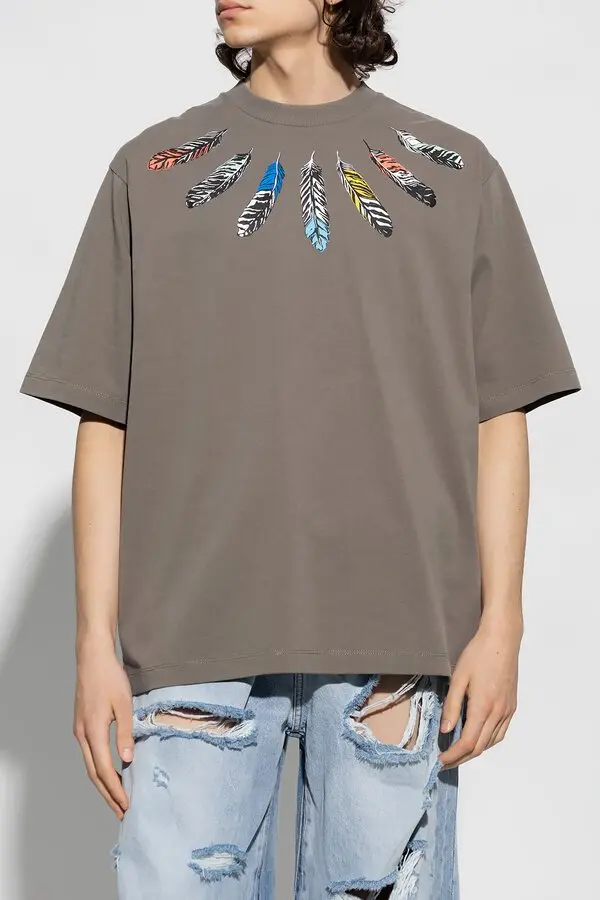 MARCELO BURLON COUNTY OF MILAN Feathers Detail T-shirt