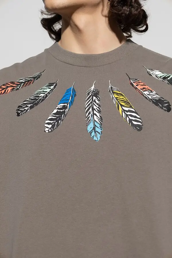 MARCELO BURLON COUNTY OF MILAN Feathers Detail T-shirt