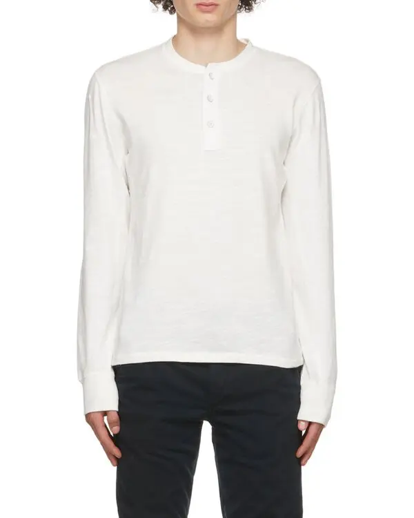 Rag & Bone Round Slit Collar Long-sleeved T-shirt