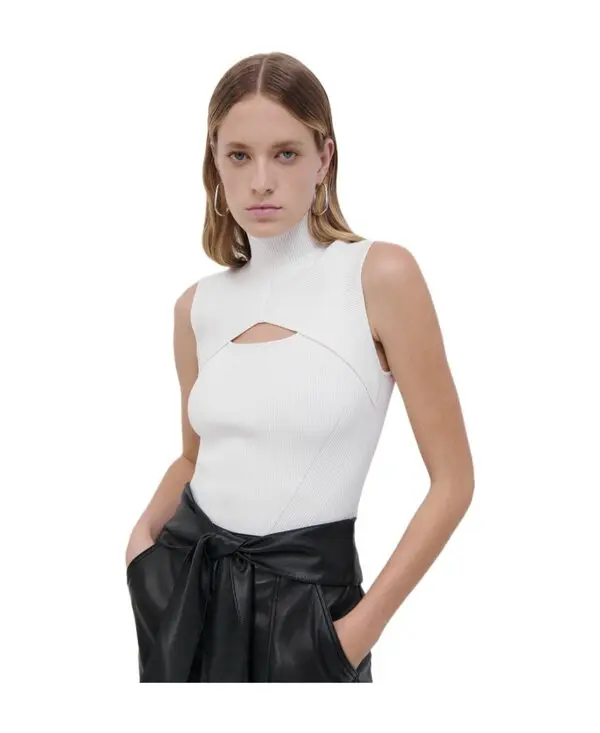 Simkhai Easton Turtleneck Cut Out Top
