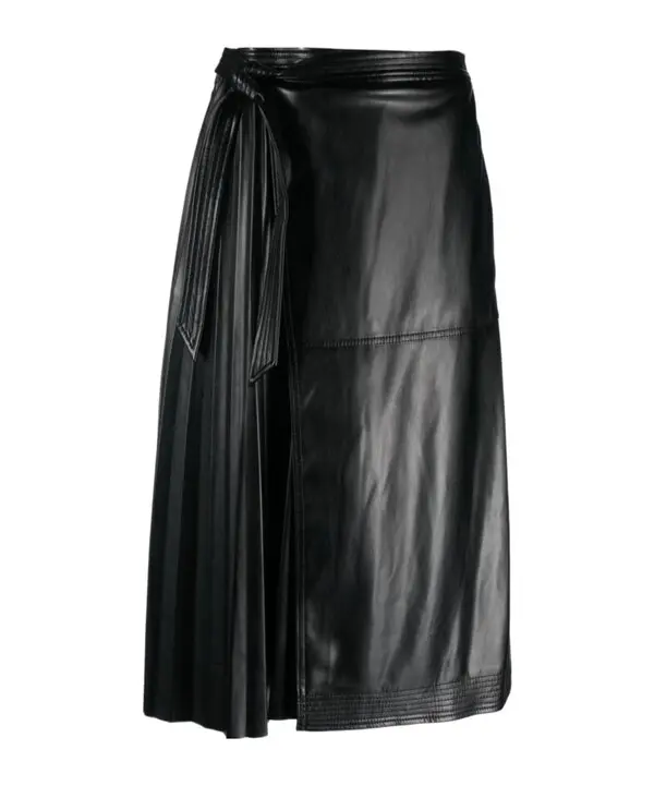 Simkhai Pleat-detail High-waist Skirt
