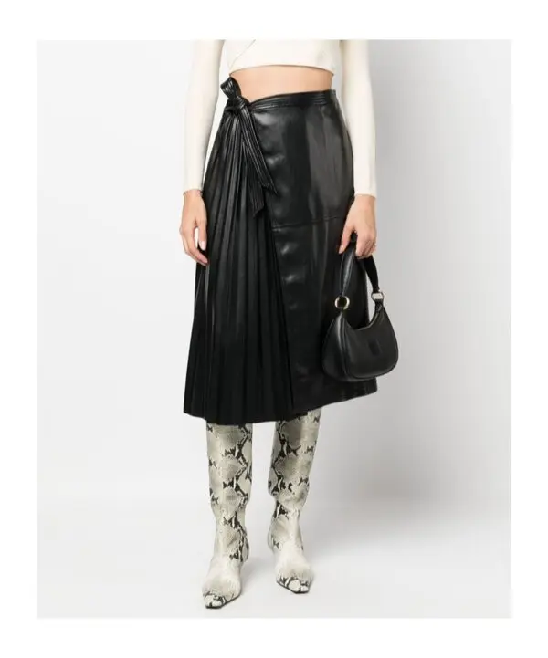 Simkhai Pleat-detail High-waist Skirt