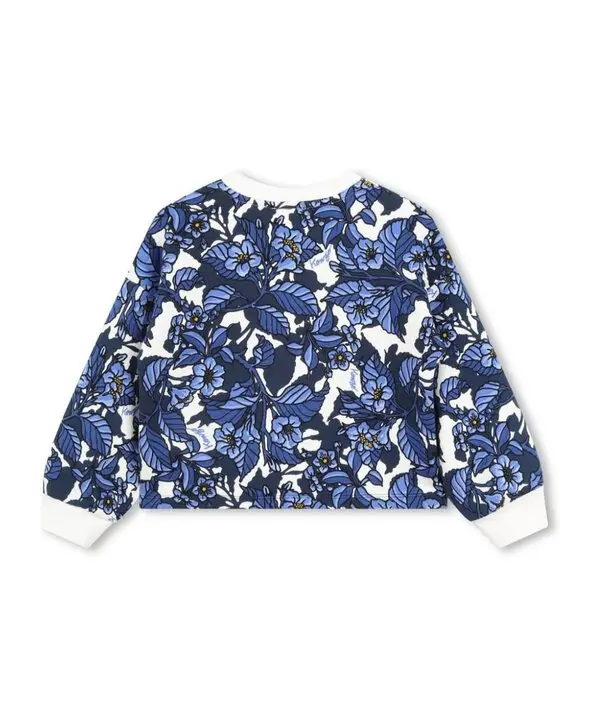 Kenzo Contrasting Edges Floral Print Sweatshirt