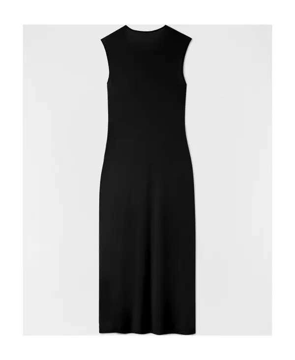 JIL SANDER Sleeveless Round Neck Jersey Slip Dress