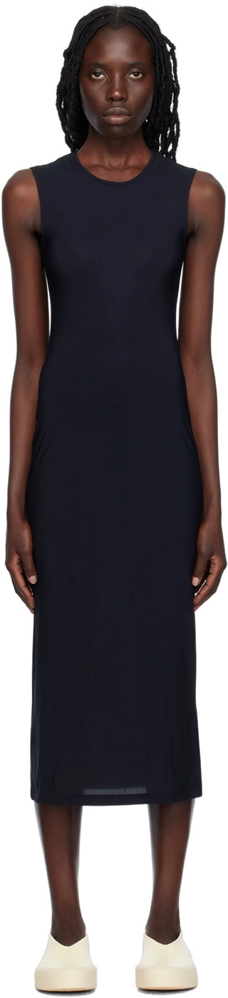 JIL SANDER Sleeveless Round Neck Jersey Slip Dress