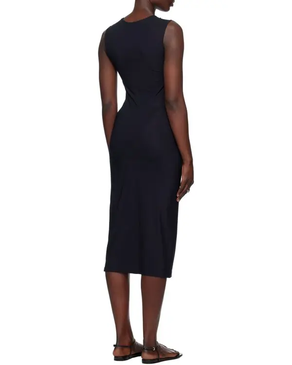 JIL SANDER Sleeveless Round Neck Jersey Slip Dress