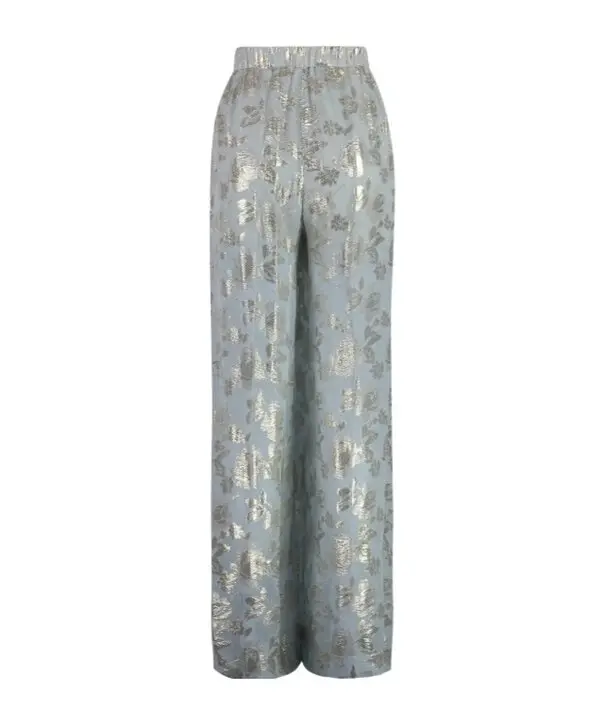 Nina Ricci Floral Jacquard Wide-leg Trousers
