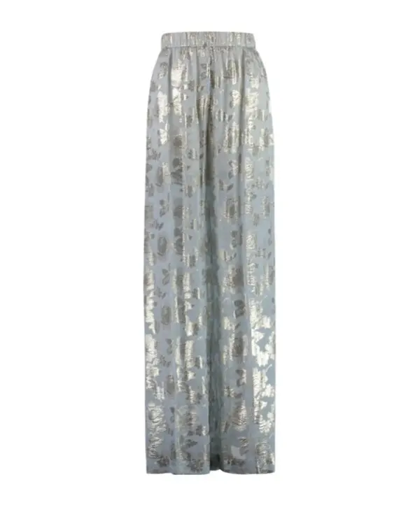 Nina Ricci Floral Jacquard Wide-leg Trousers